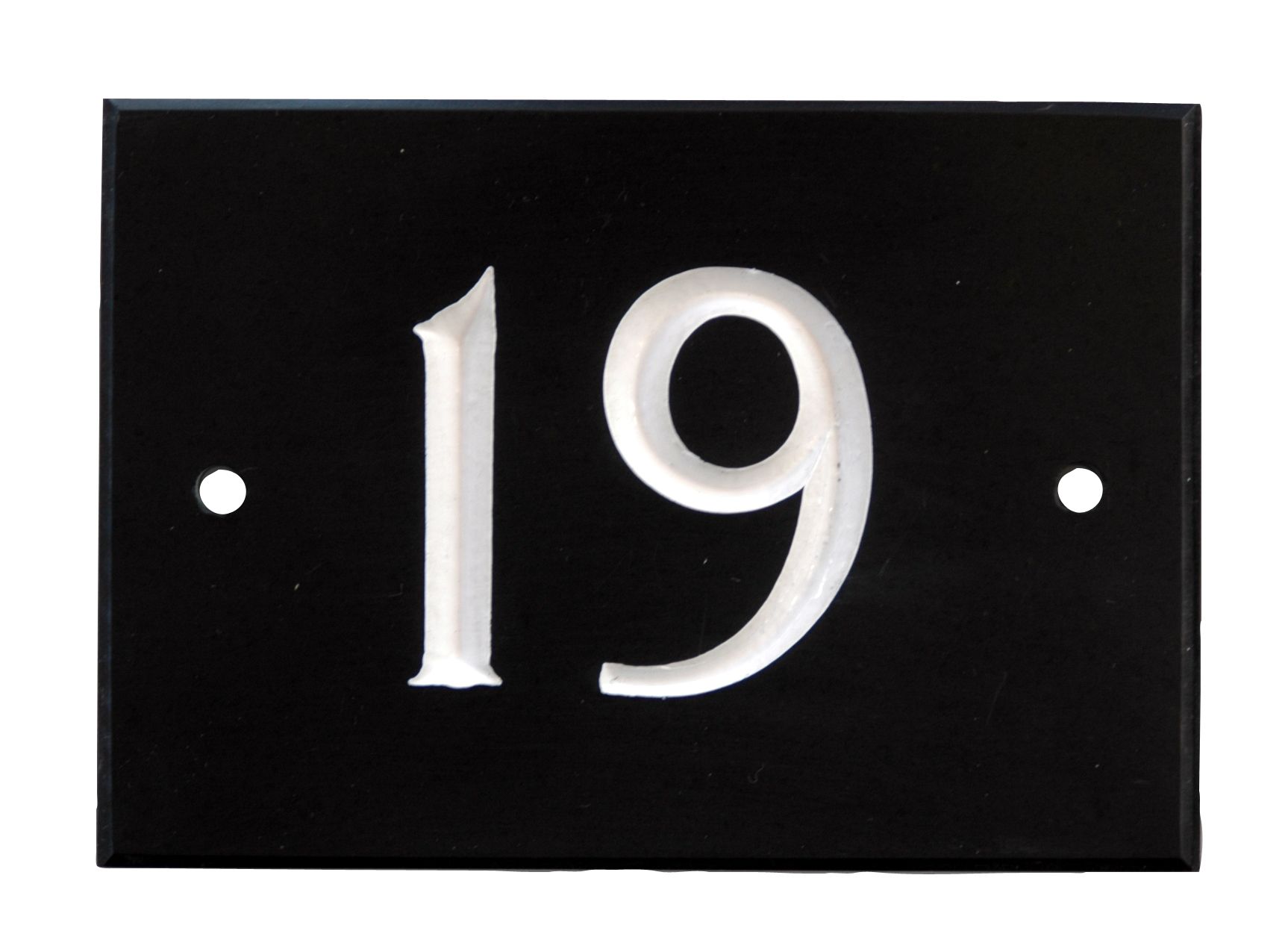 The House Nameplate Company Black & white Slate Rectangular House ...