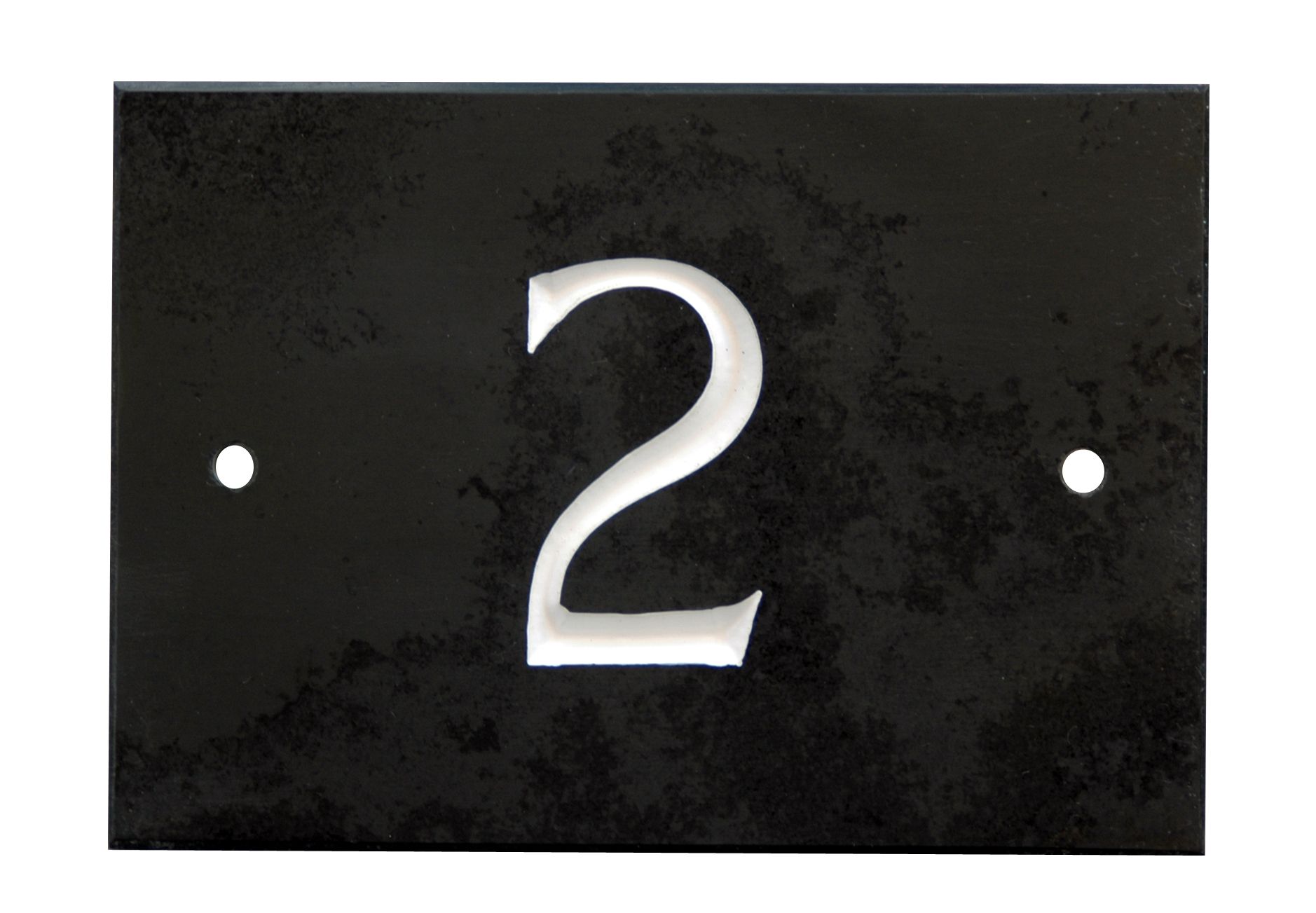 The House Nameplate Company Black & white Slate Rectangular House ...
