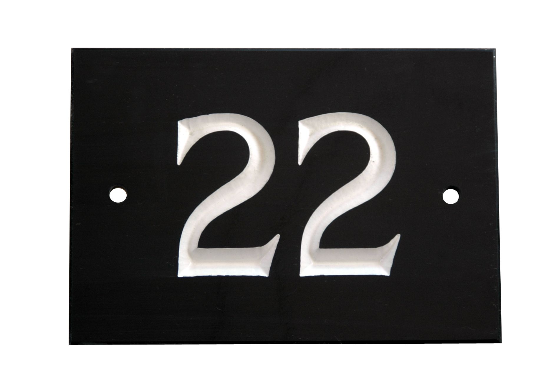 The House Nameplate Company Black & white Slate Rectangular House ...