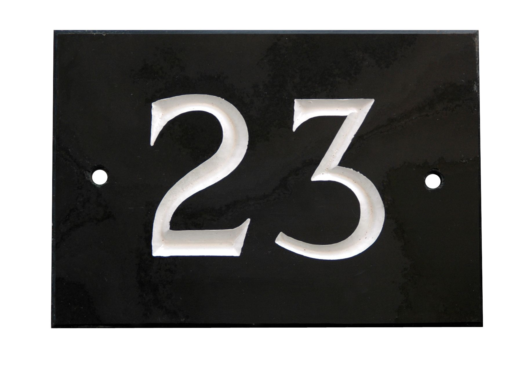 The House Nameplate Company Black & white Slate Rectangular House ...