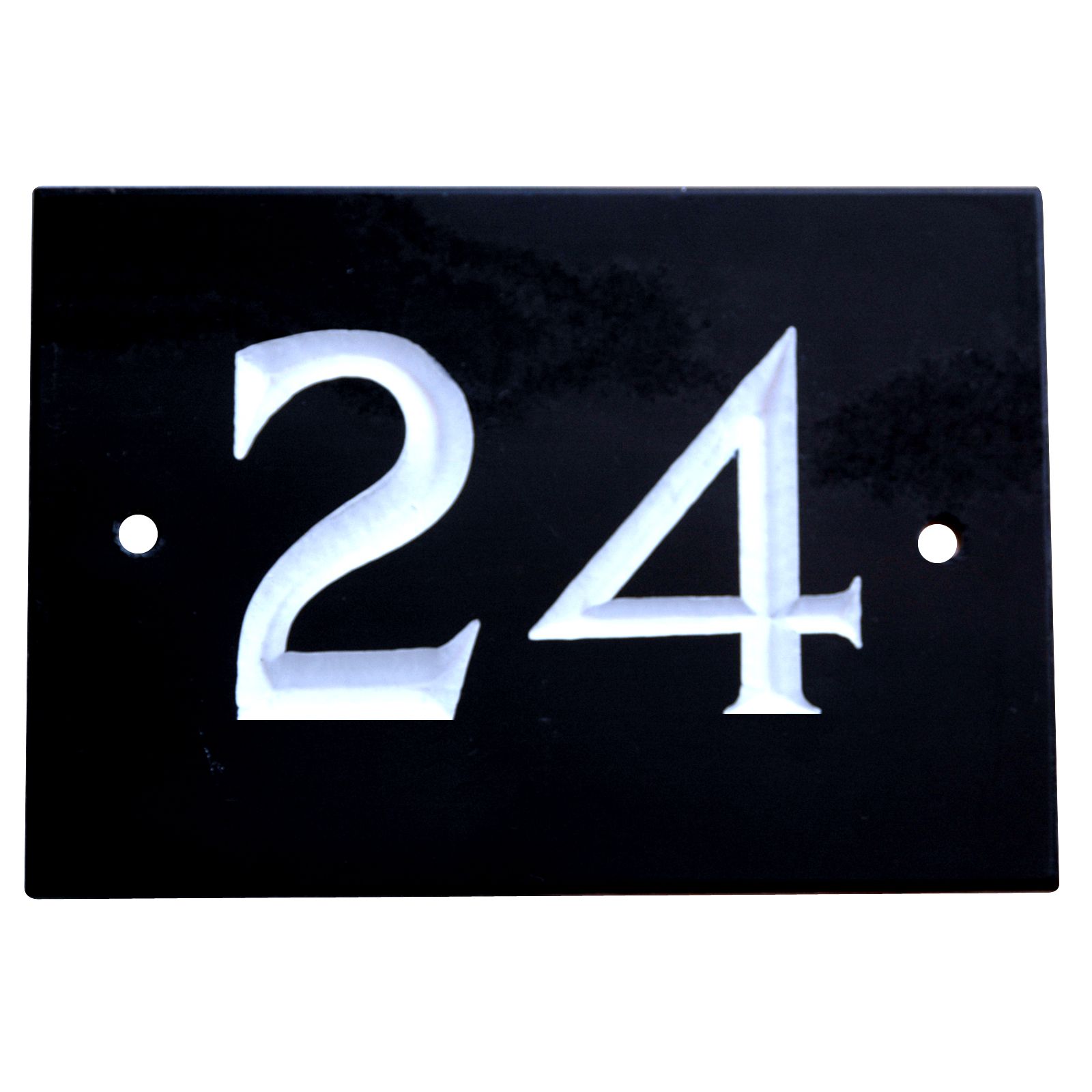 The House Nameplate Company Black & white Slate Rectangular House ...