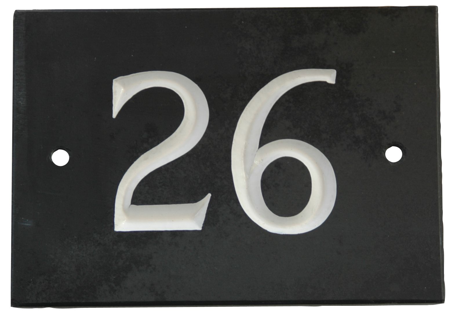 The House Nameplate Company Black & white Slate Rectangular House ...