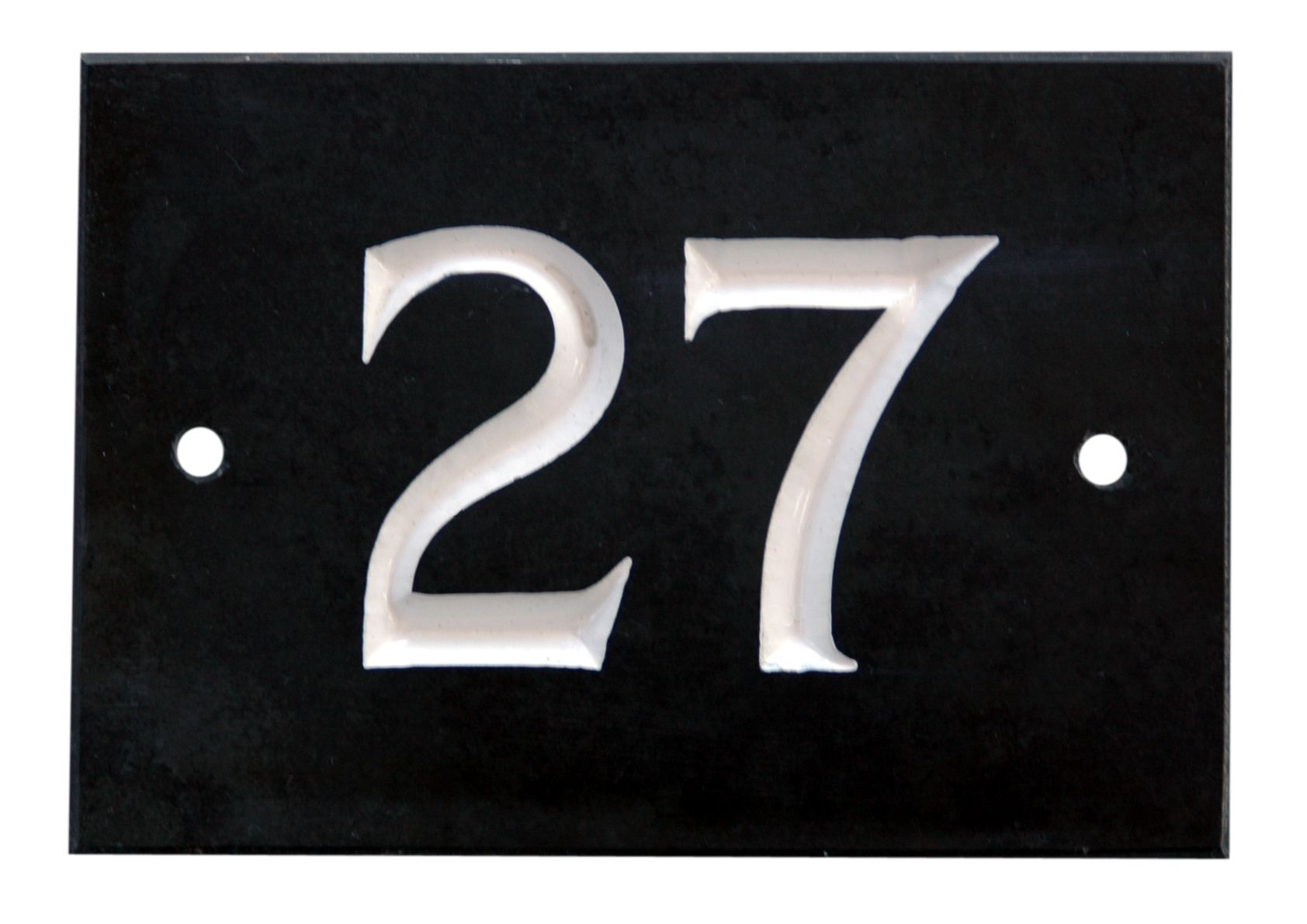 The House Nameplate Company Black & white Slate Rectangular House ...