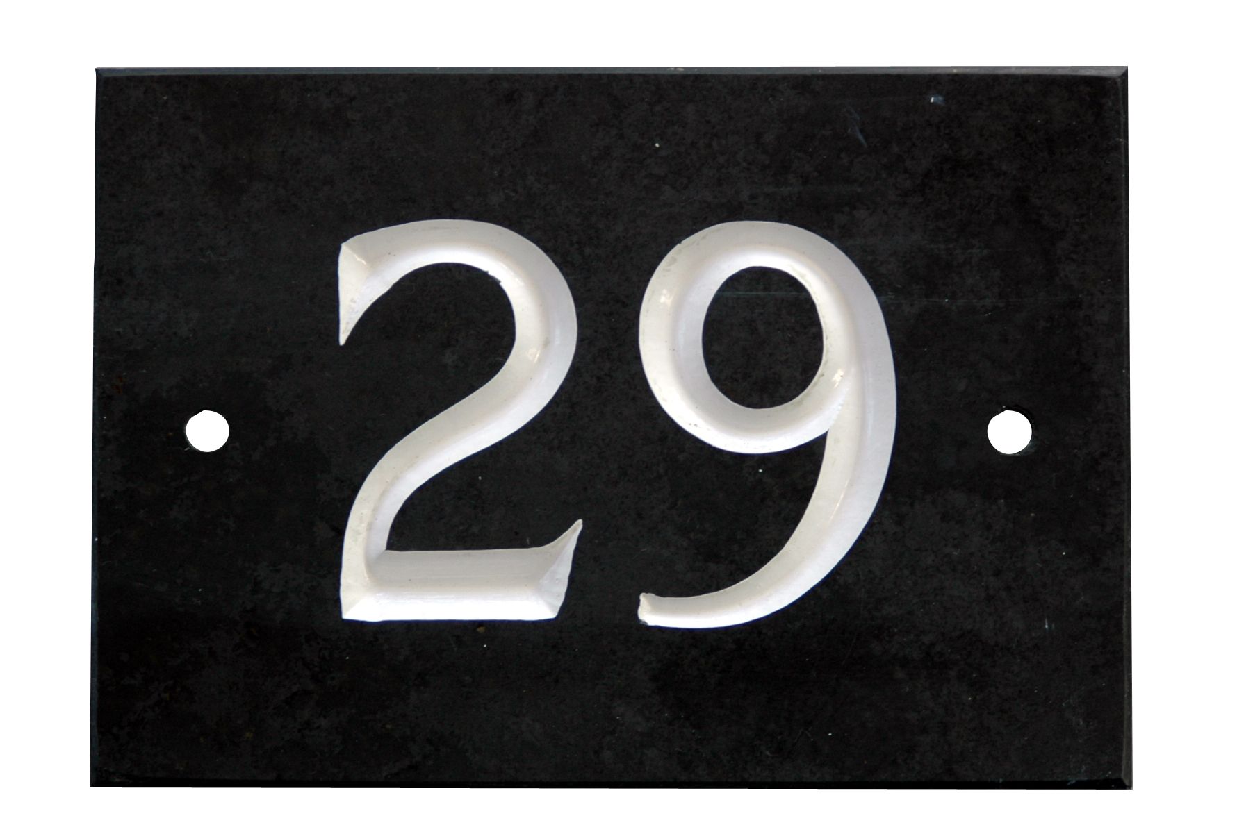 The House Nameplate Company Black & white Slate Rectangular House ...