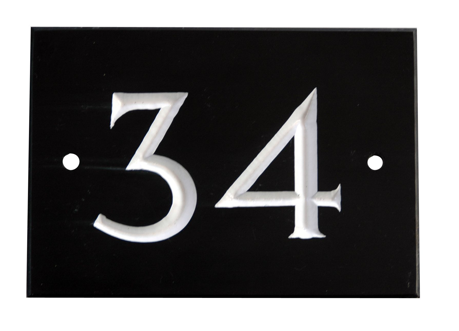 The House Nameplate Company Black & white Slate Rectangular House ...