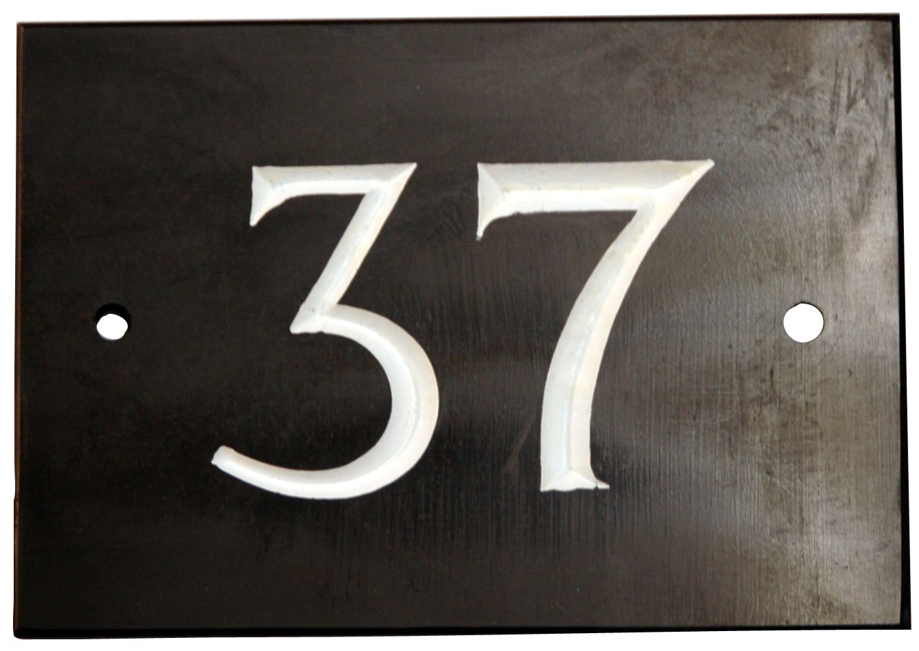 The House Nameplate Company Black & white Slate Rectangular House ...