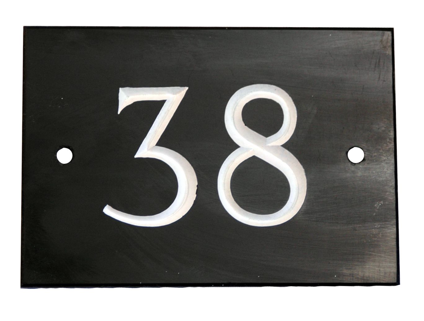 The House Nameplate Company Black & white Slate Rectangular House ...