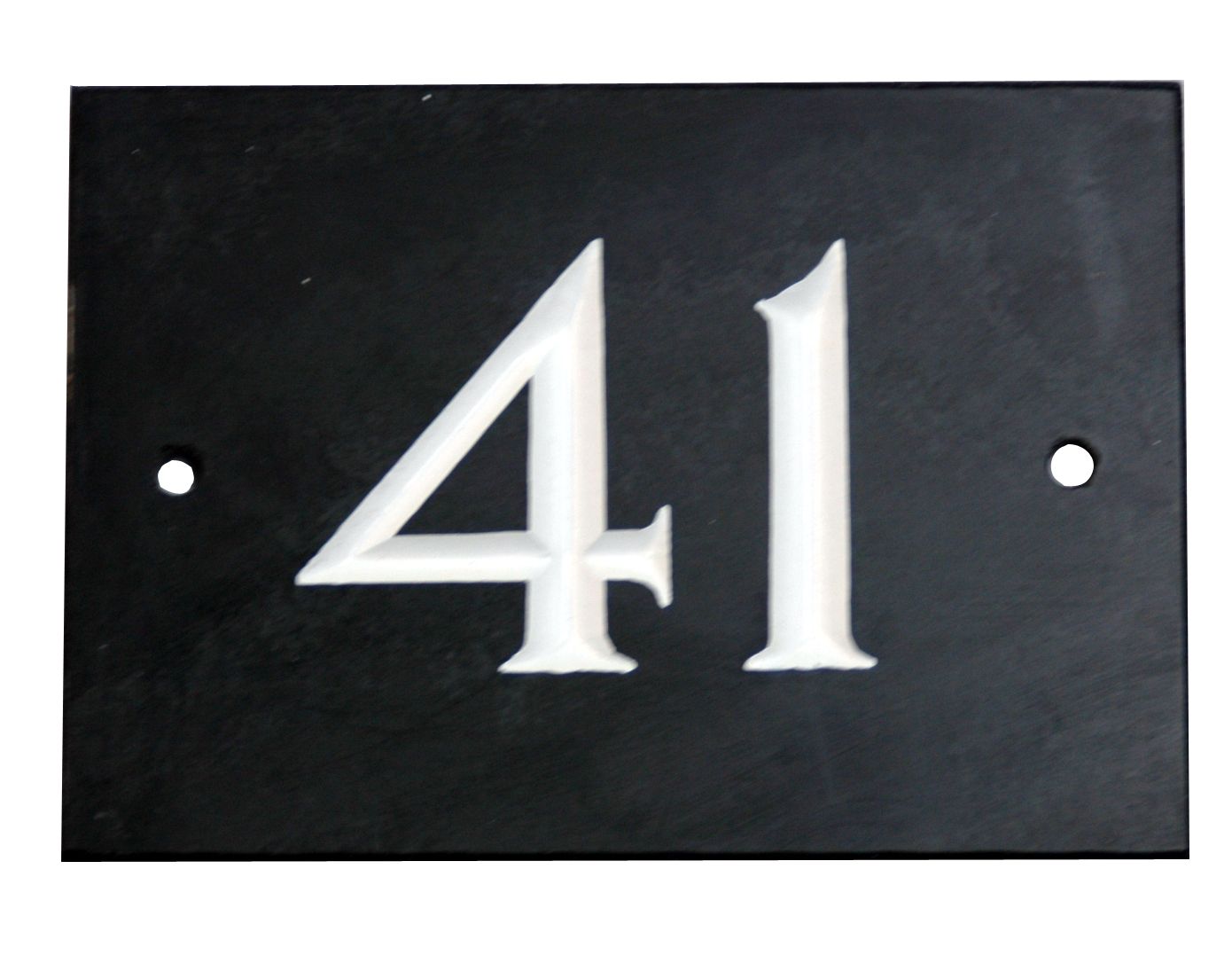 The House Nameplate Company Black & white Slate Rectangular House ...