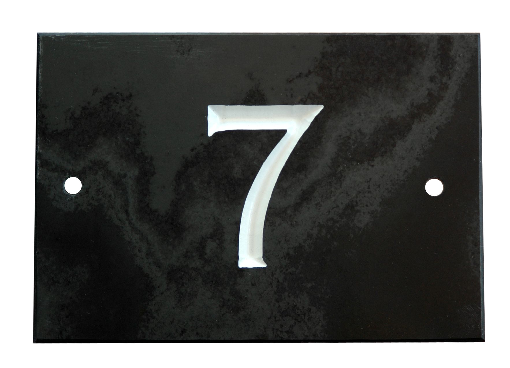 The House Nameplate Company Black & white Slate Rectangular House ...