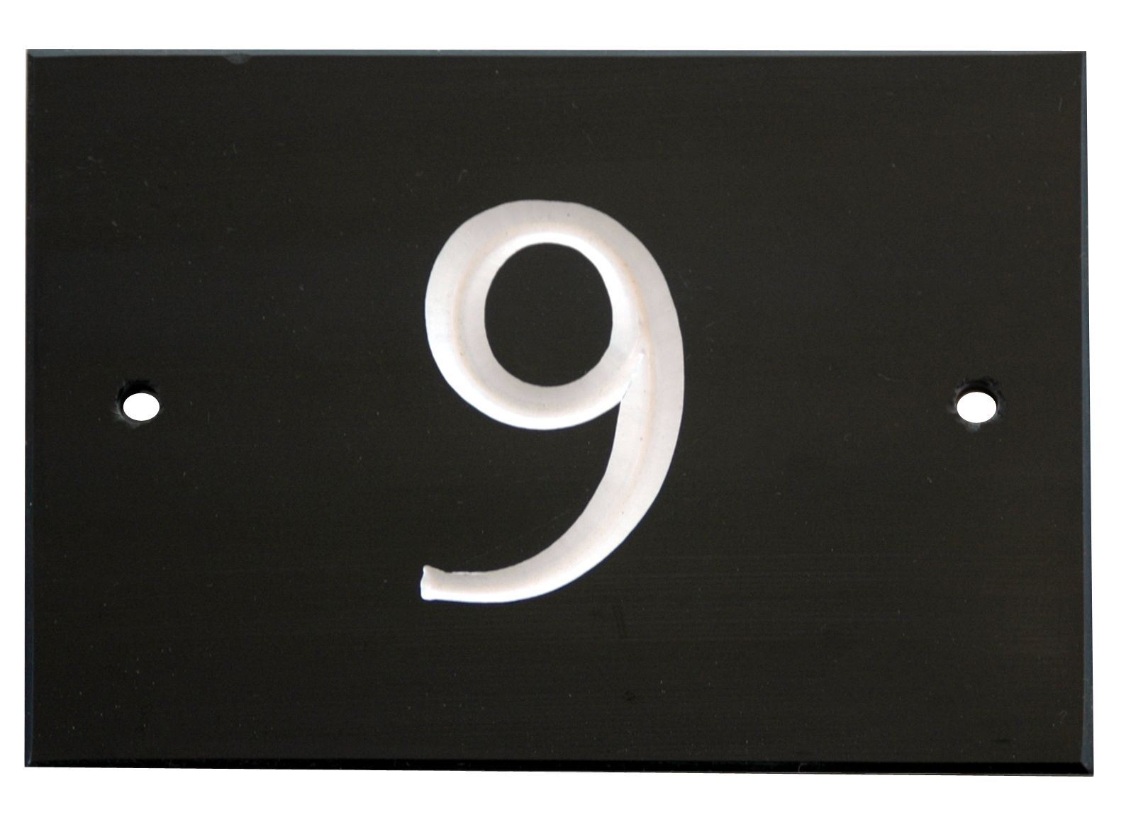 The House Nameplate Company Black & white Slate Rectangular House ...