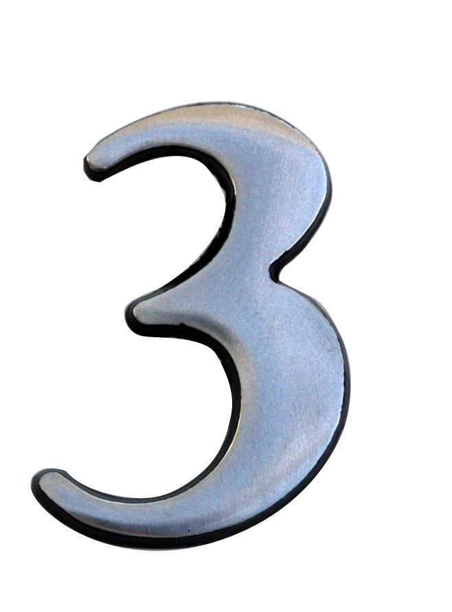 The House Nameplate Company Brushed Silver effect Aluminium Self ...