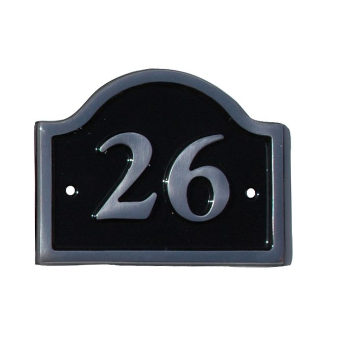 The House Nameplate Company Polished Black Aluminium House number 26 ...