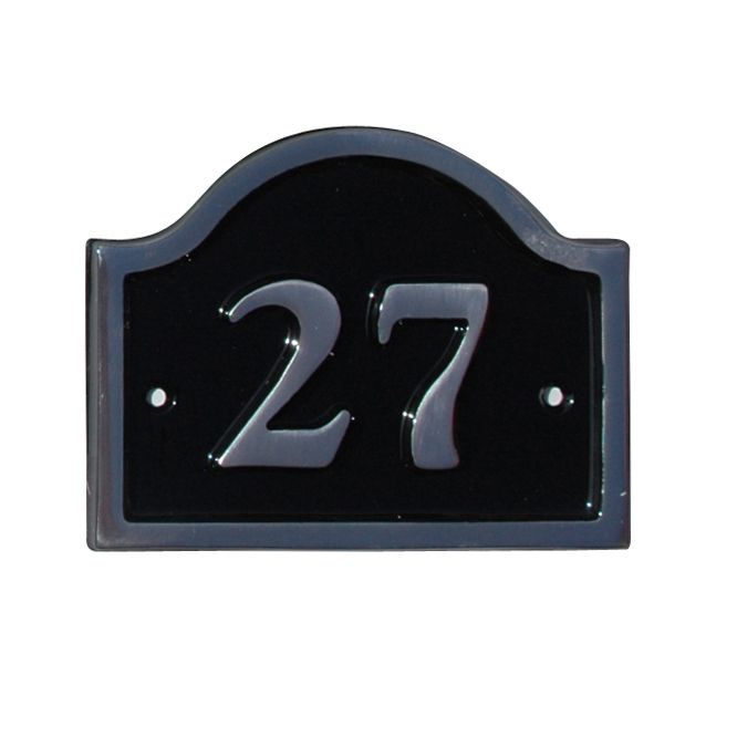 The House Nameplate Company Polished Black Aluminium House number 27 ...