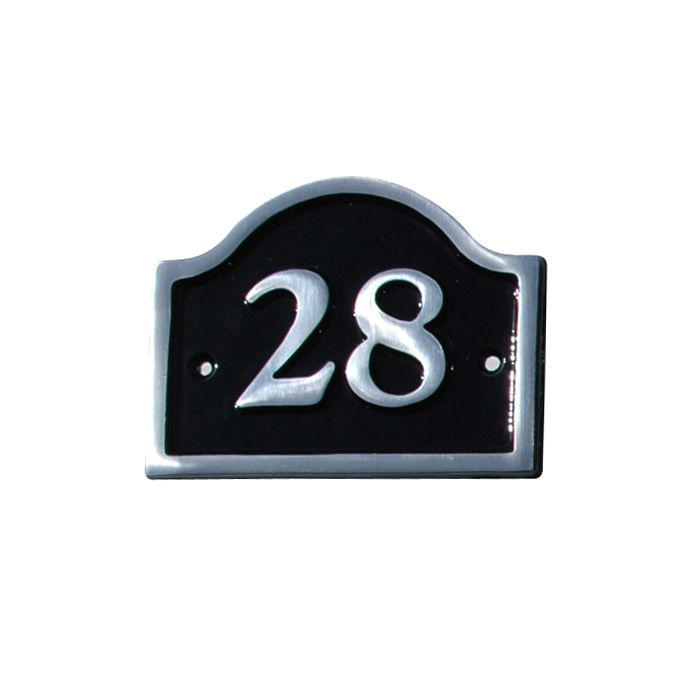 The House Nameplate Company Polished Black Aluminium House number 28 ...