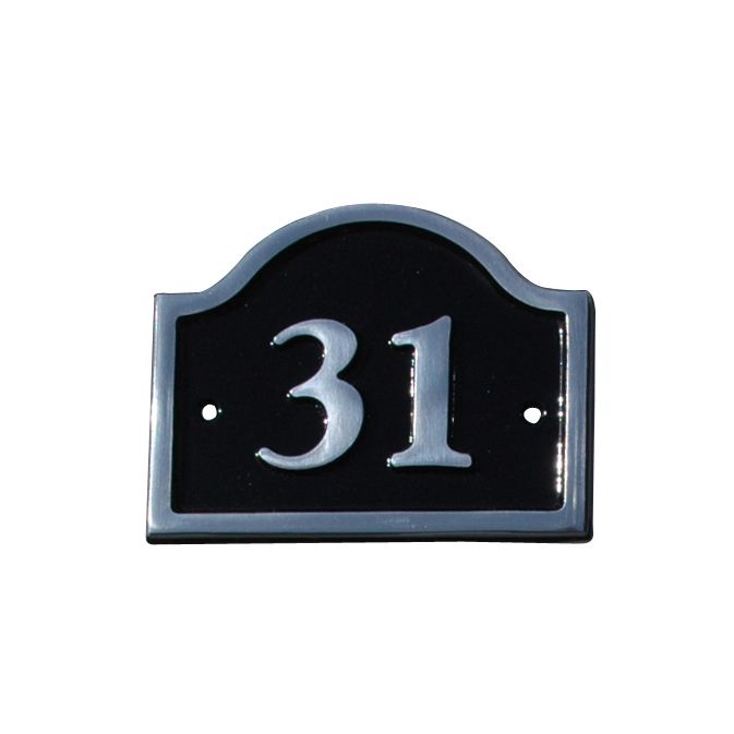 The House Nameplate Company Polished Black Aluminium House number 31 ...