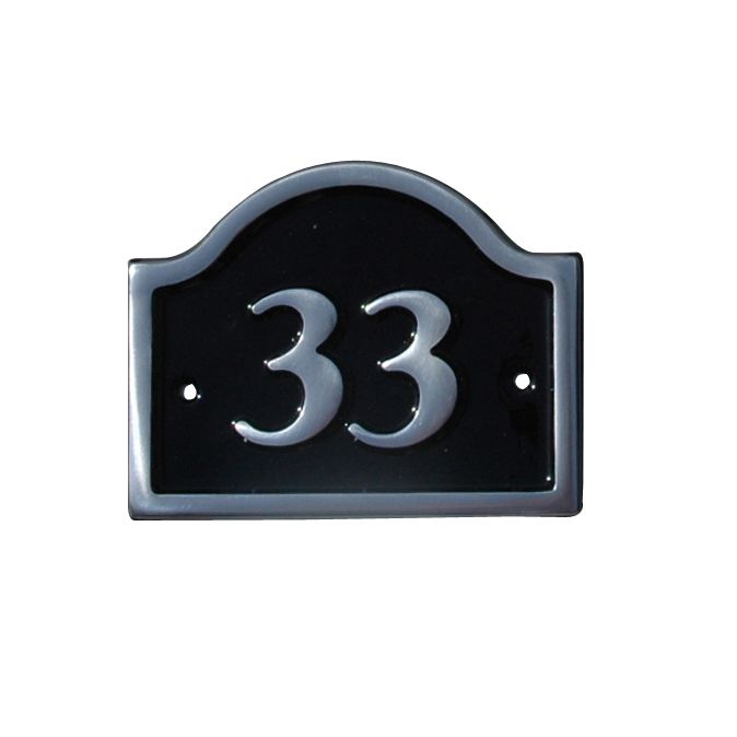 The House Nameplate Company Polished Black Aluminium House number 33 ...