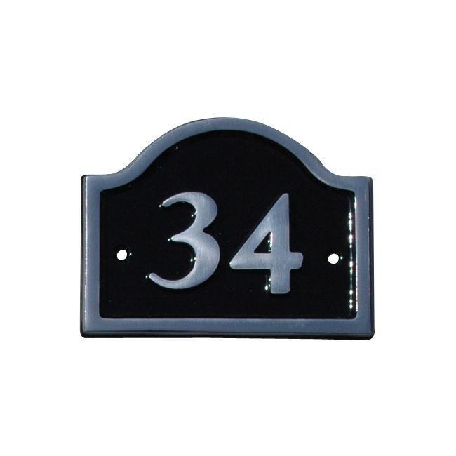 The House Nameplate Company Polished Black Aluminium House number 34 ...