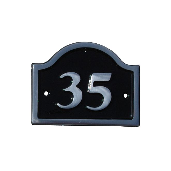 The House Nameplate Company Polished Black Aluminium House number 35 ...
