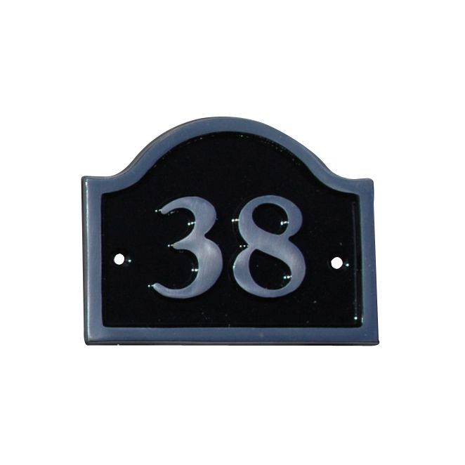 The House Nameplate Company Polished Black Aluminium House number 38 ...