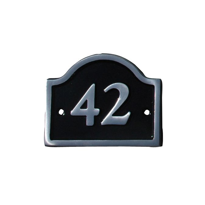 The House Nameplate Company Polished Black Aluminium House number 42 ...