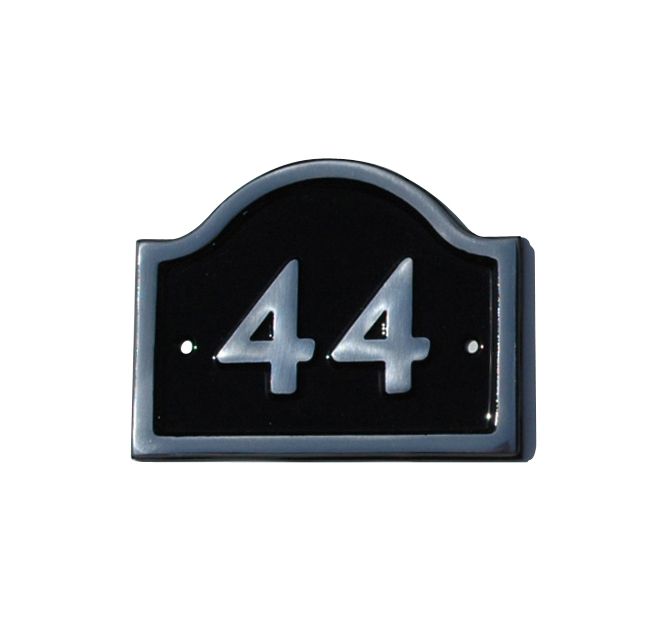 The House Nameplate Company Polished Black Aluminium House number 44 ...