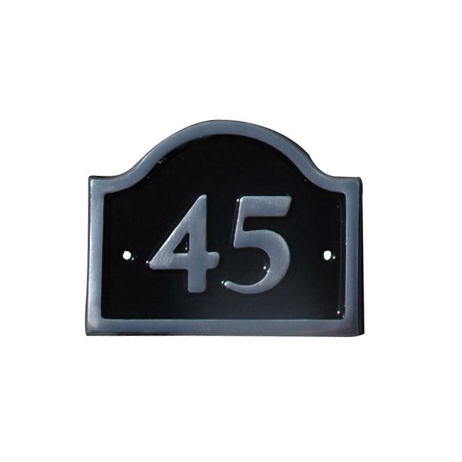 The House Nameplate Company Polished Black Aluminium House number 45 ...