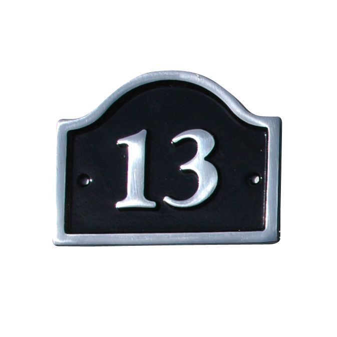The House Nameplate Company Polished Black Aluminium Non self-adhesive ...