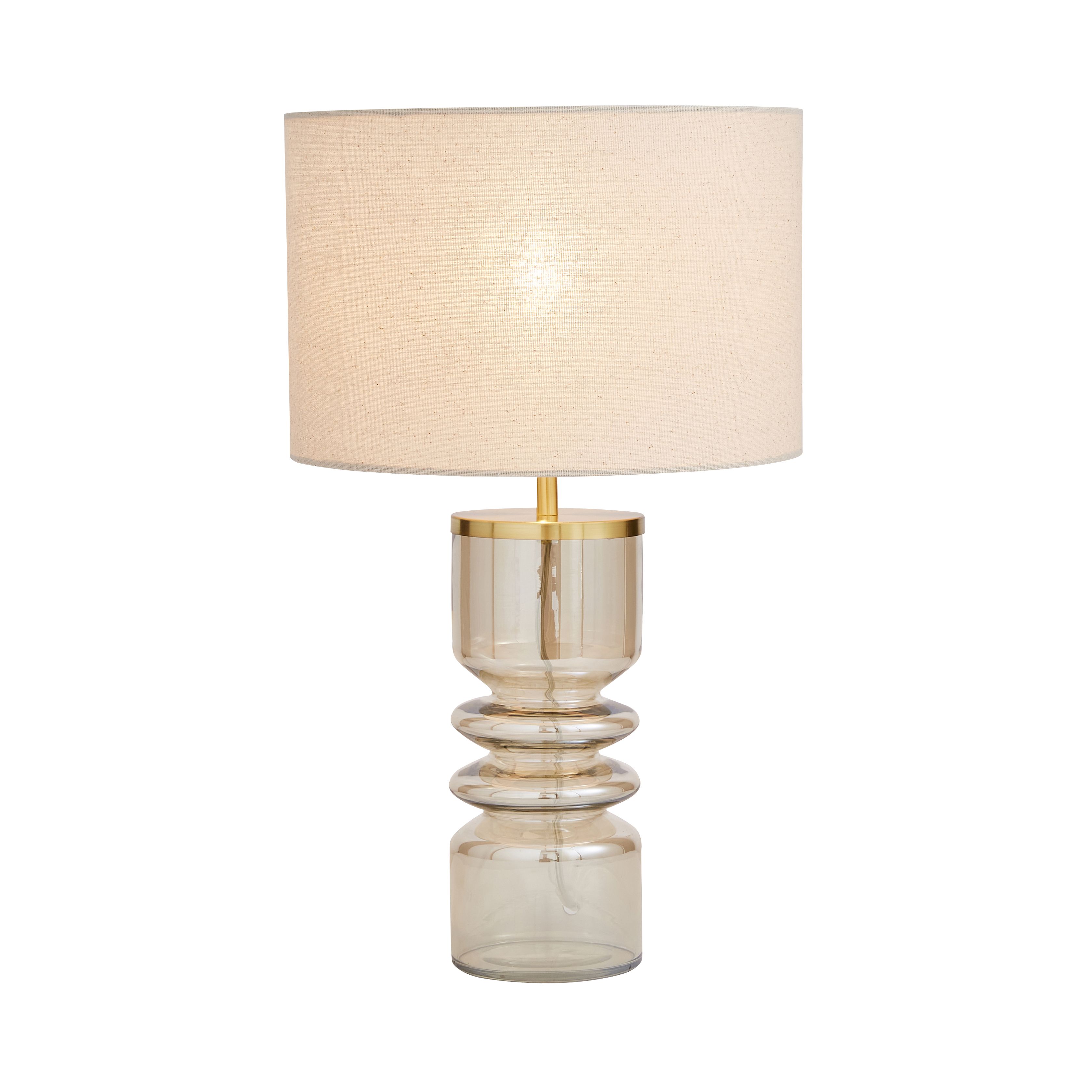 The Lighting Edit Mimi Ribbed Clear Table lamp | DIY at B&Q