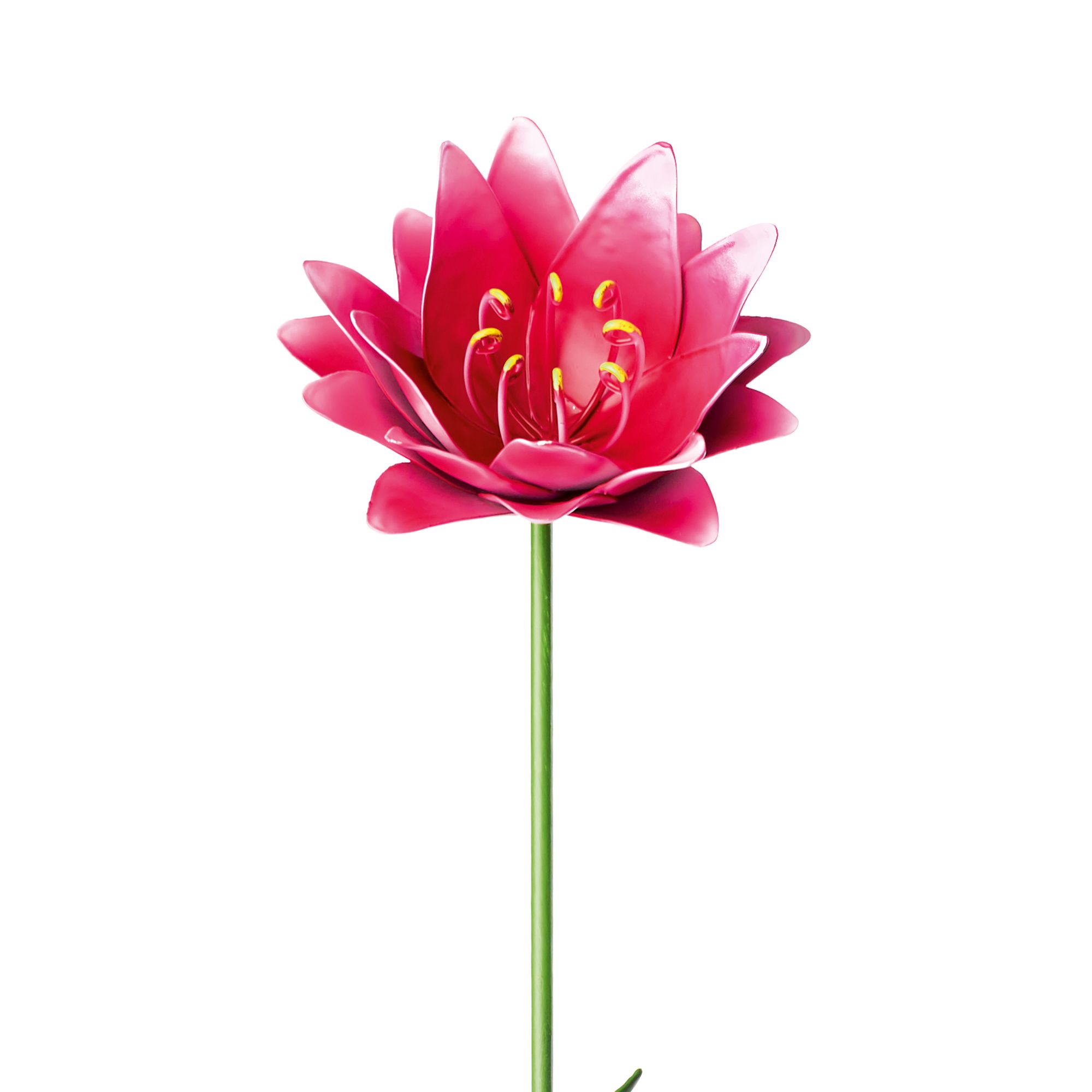 The Outdoor Living Company Pink Flower Metal Garden stake (L)0.64m (W)10mm