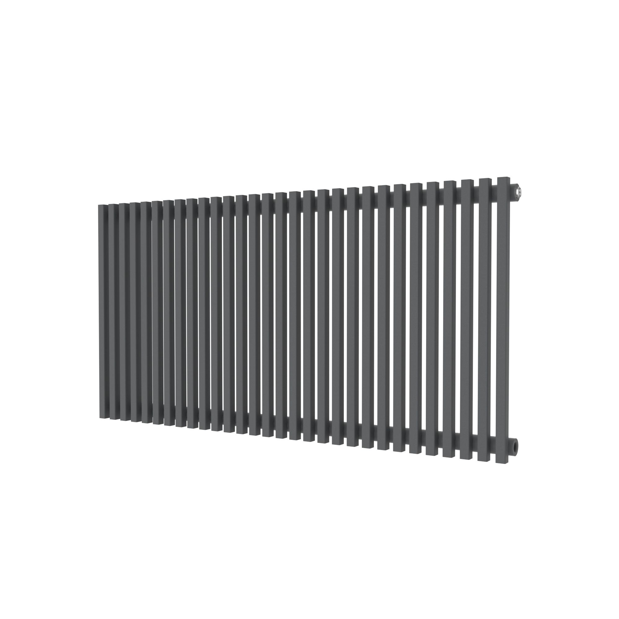 Thorpe Anthracite Horizontal Designer Radiator, (W)1200mm x (H)600mm ...