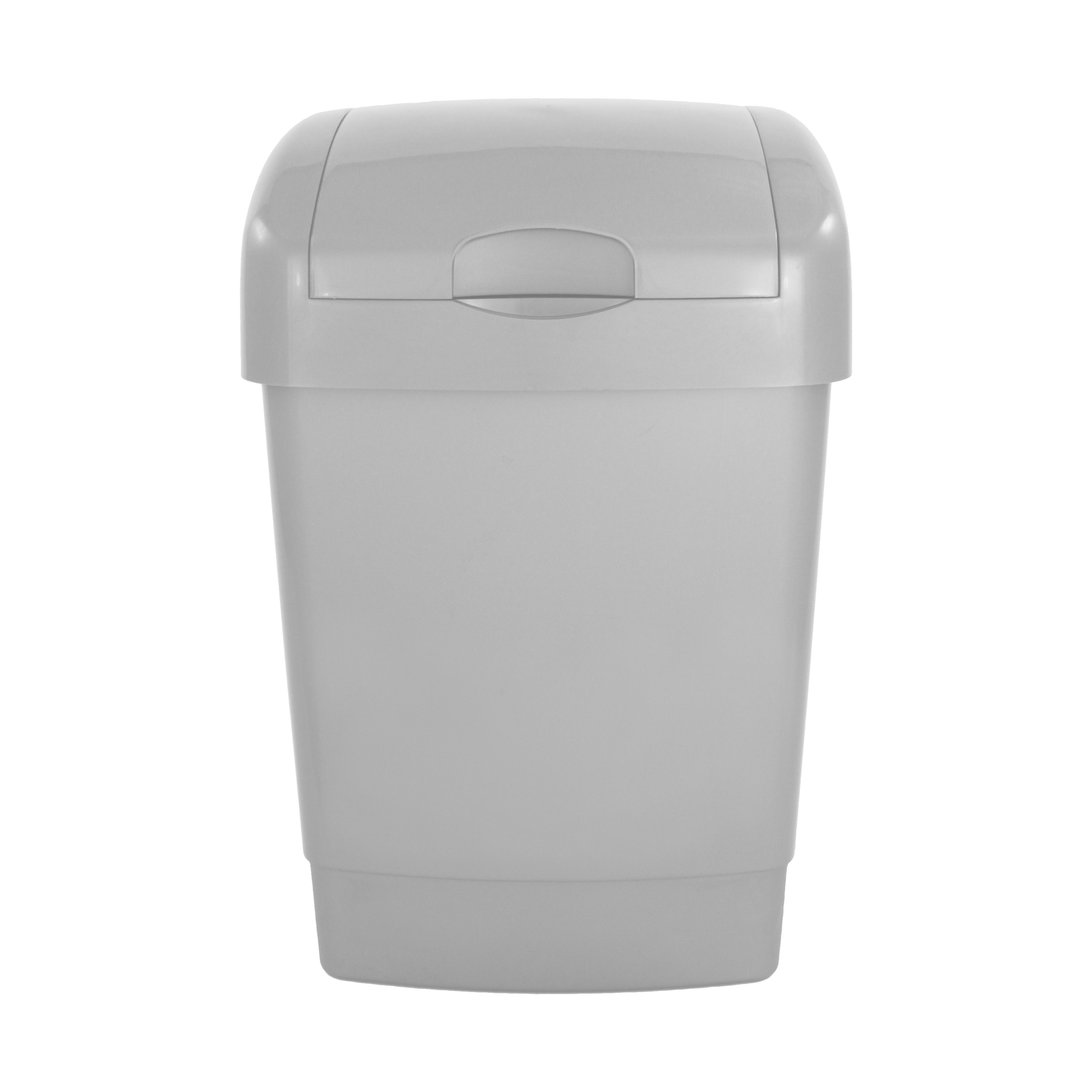 THUMBS UP LIFT & SWING TALL GREY PLASTIC BIN - 40L FREESTANDING