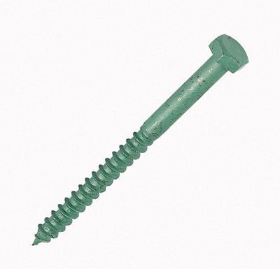 Timco Hex Coach screw (Dia)8mm (L)100mm, Pack of 10