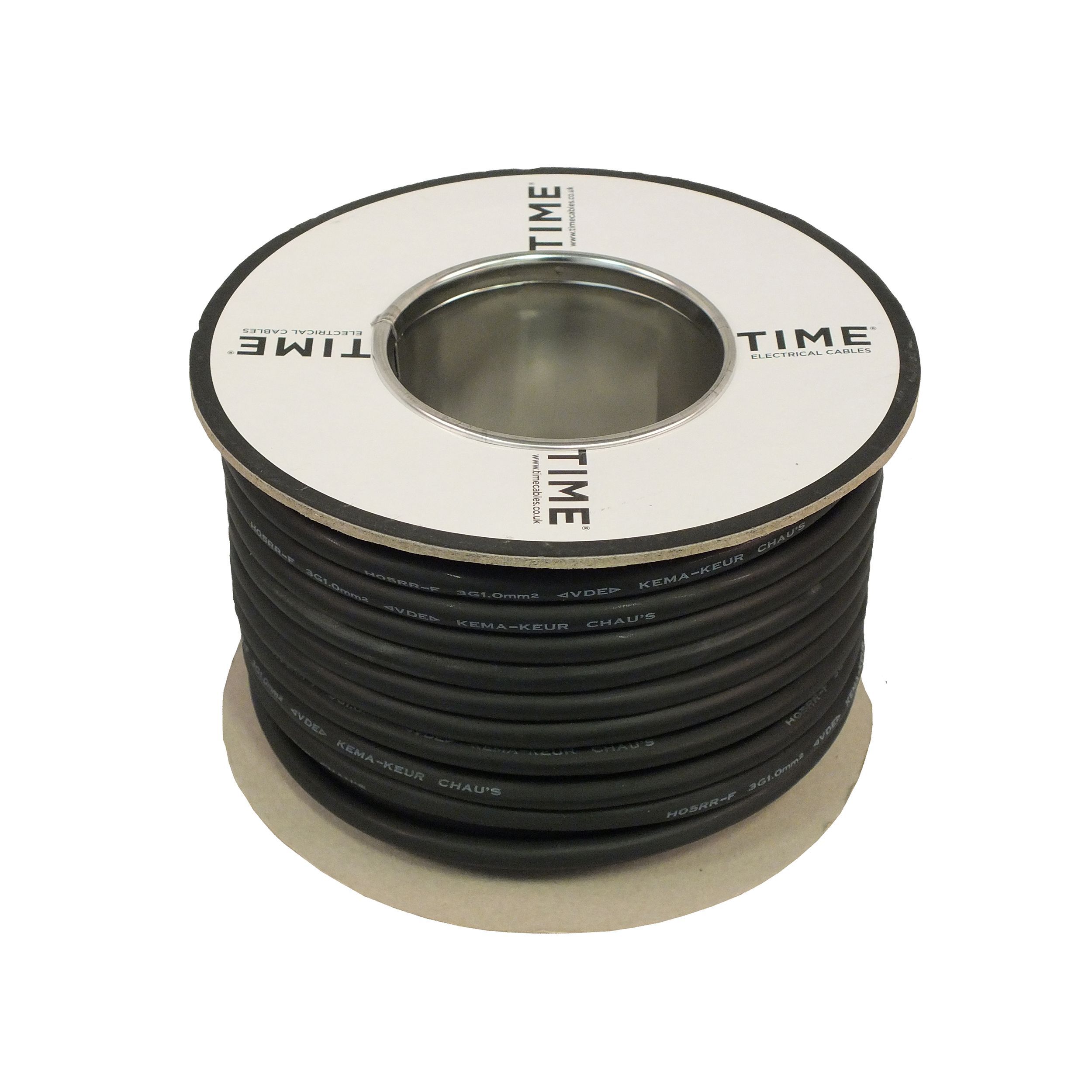 Time Black 3 core Multi-core cable 25m | DIY at B&Q