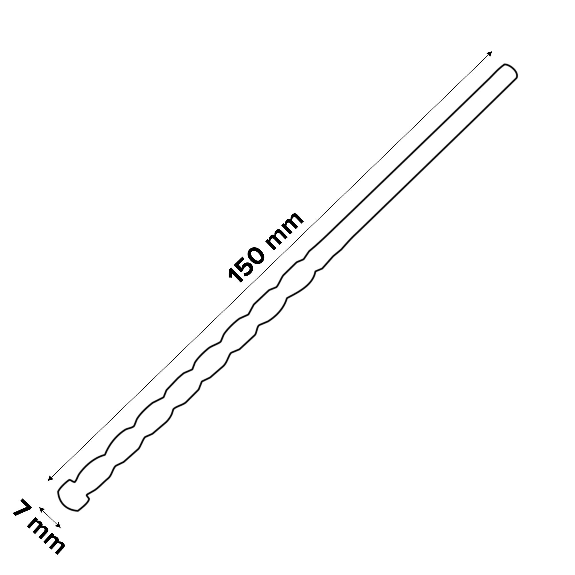 Titan Round Masonry Drill bit (Dia)7mm (L)150mm