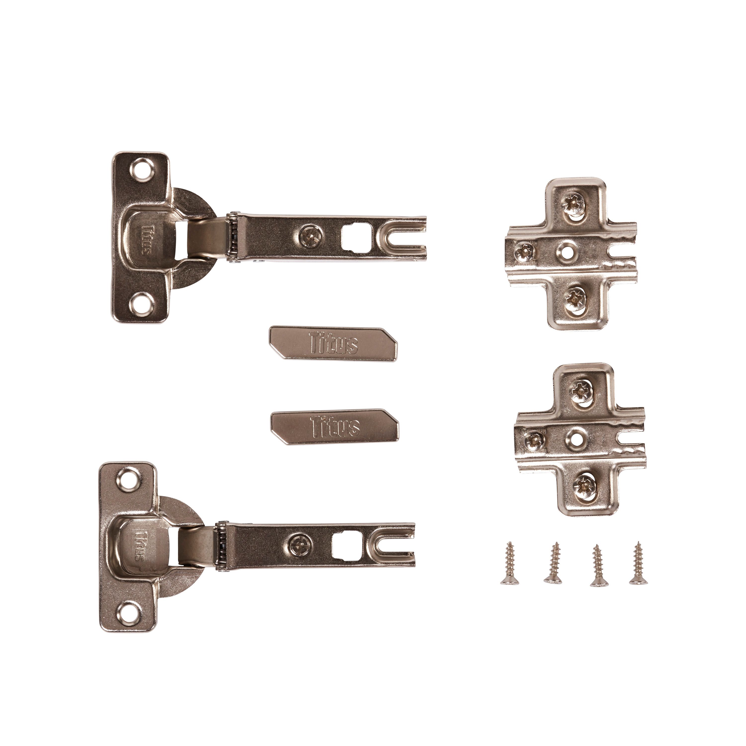 TITUS 110° SPRUNG CABINET HINGE, PAIR OF 2