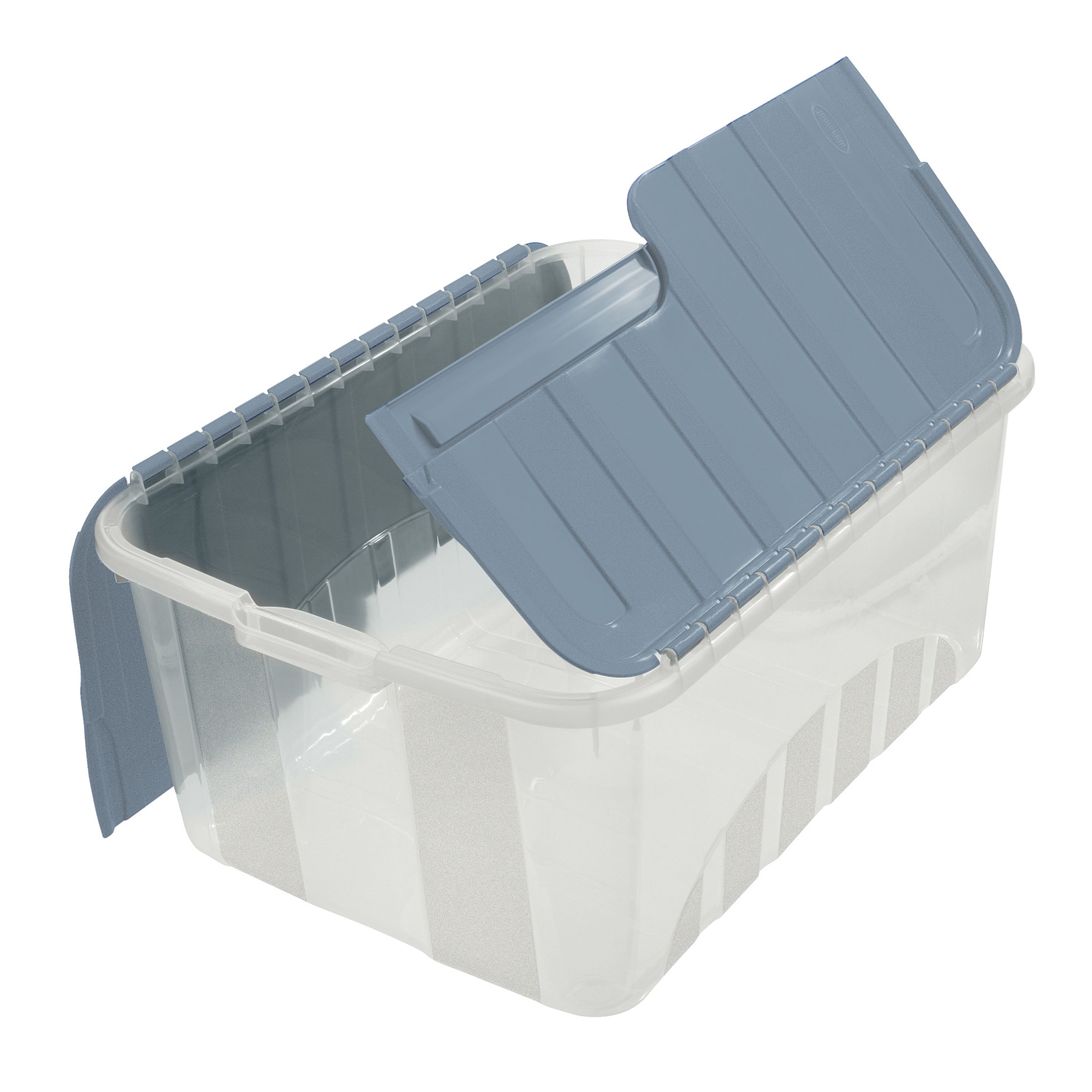 Tontarelli Croc Blue 50L Large Plastic Stackable Storage box ...