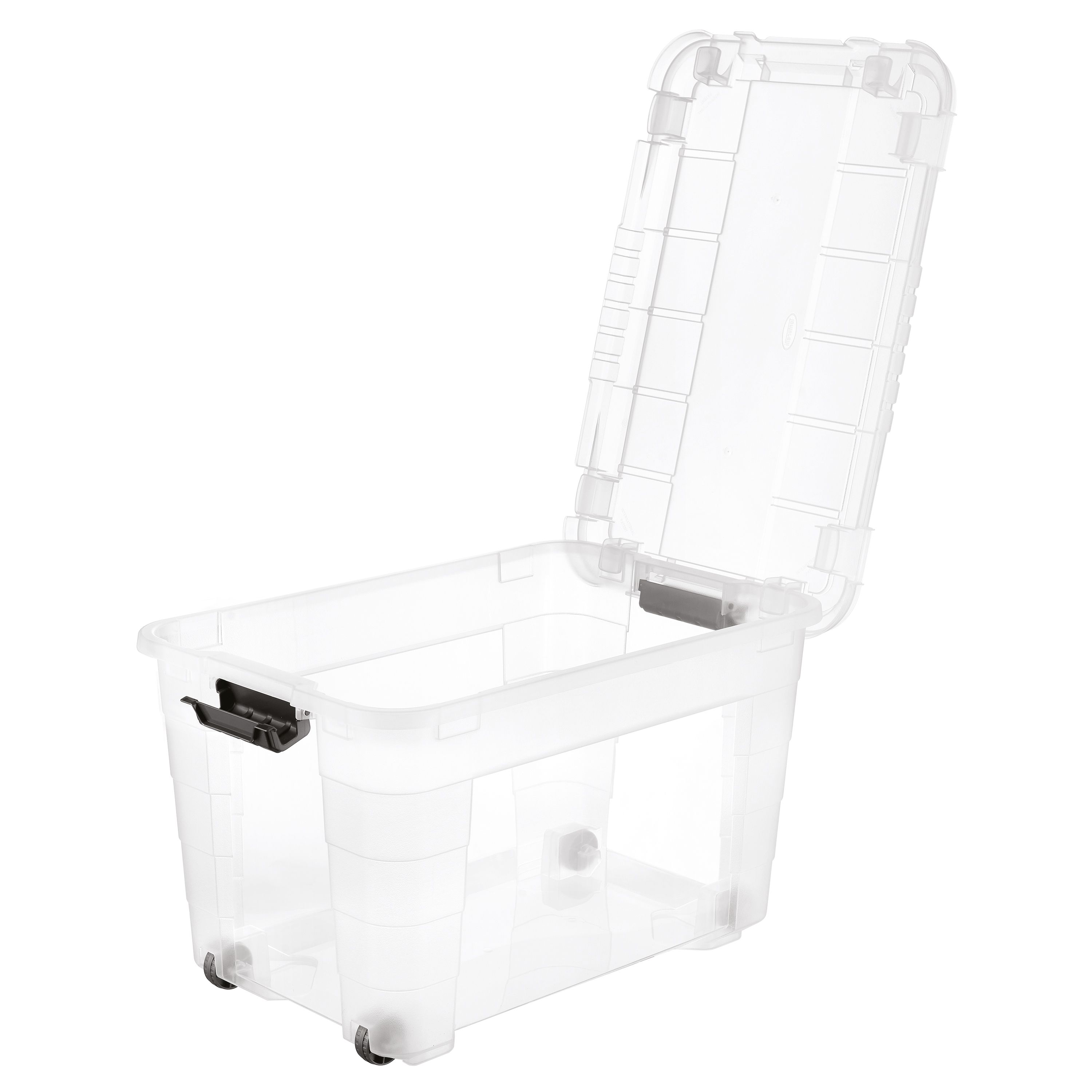 Tontarelli Flip & Store 60L Stackable Wheeled Storage box with Lid