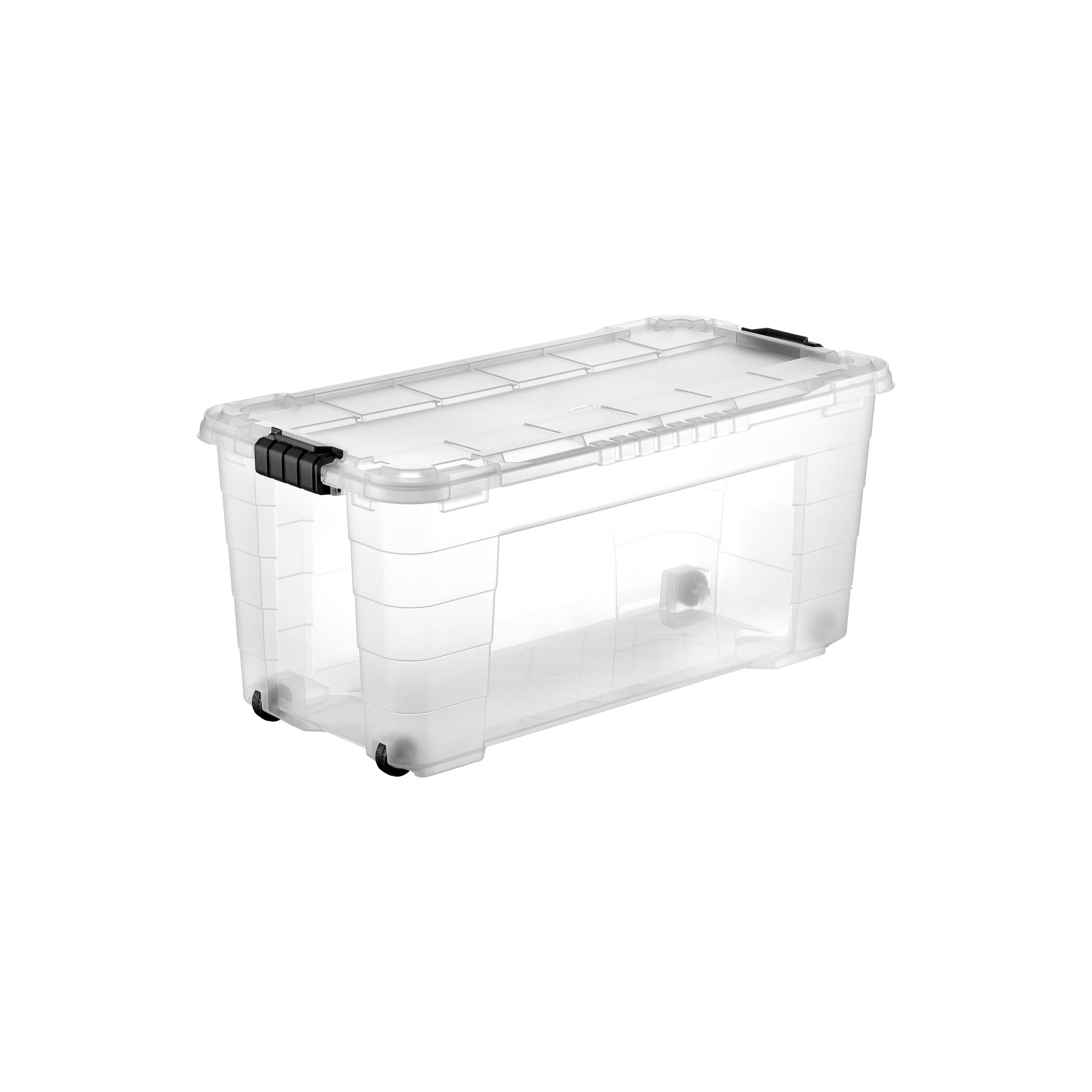 Tontarelli Flip & Store 80L Stackable Wheeled Storage box with Lid