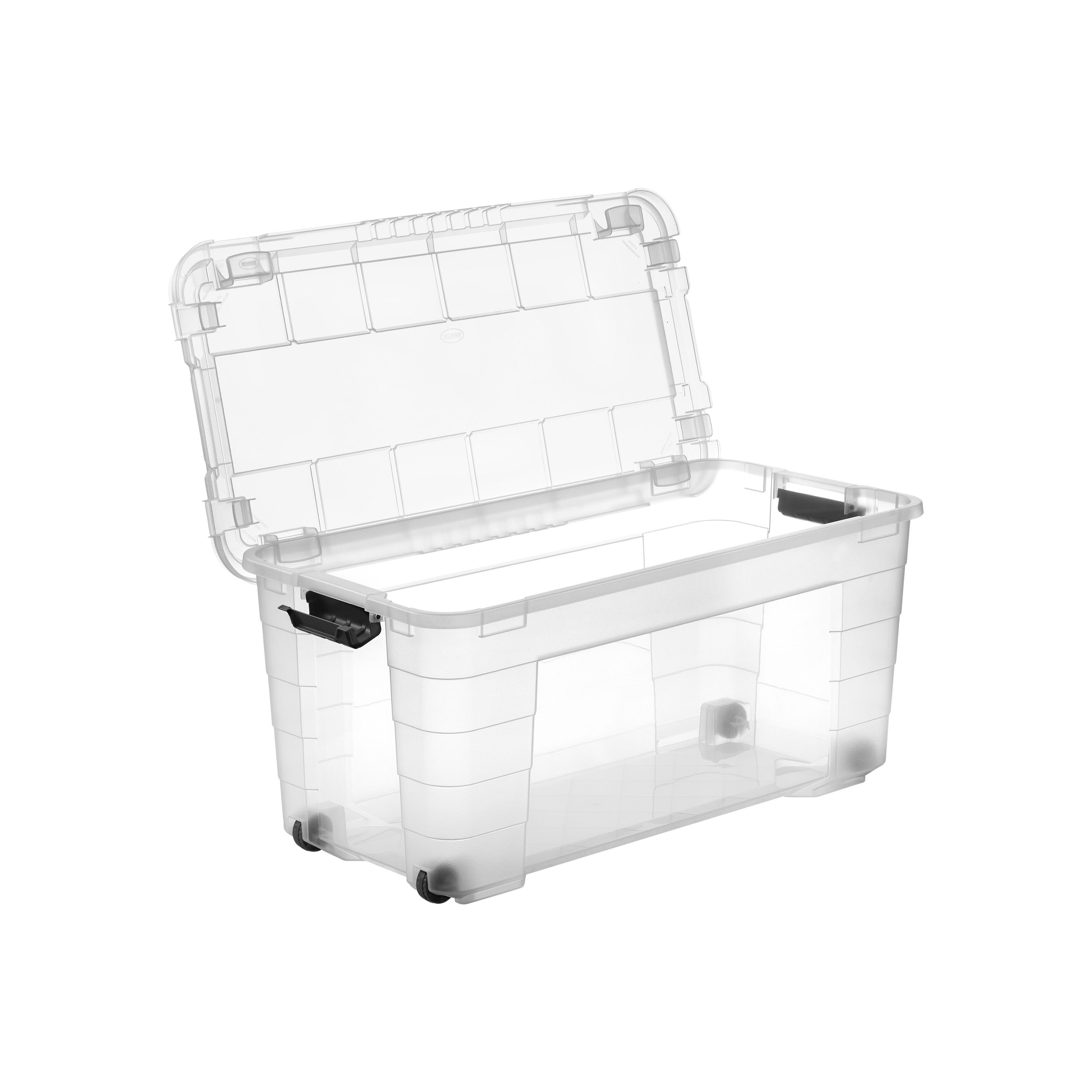 Tontarelli Flip & Store 80L Stackable Wheeled Storage box with Lid