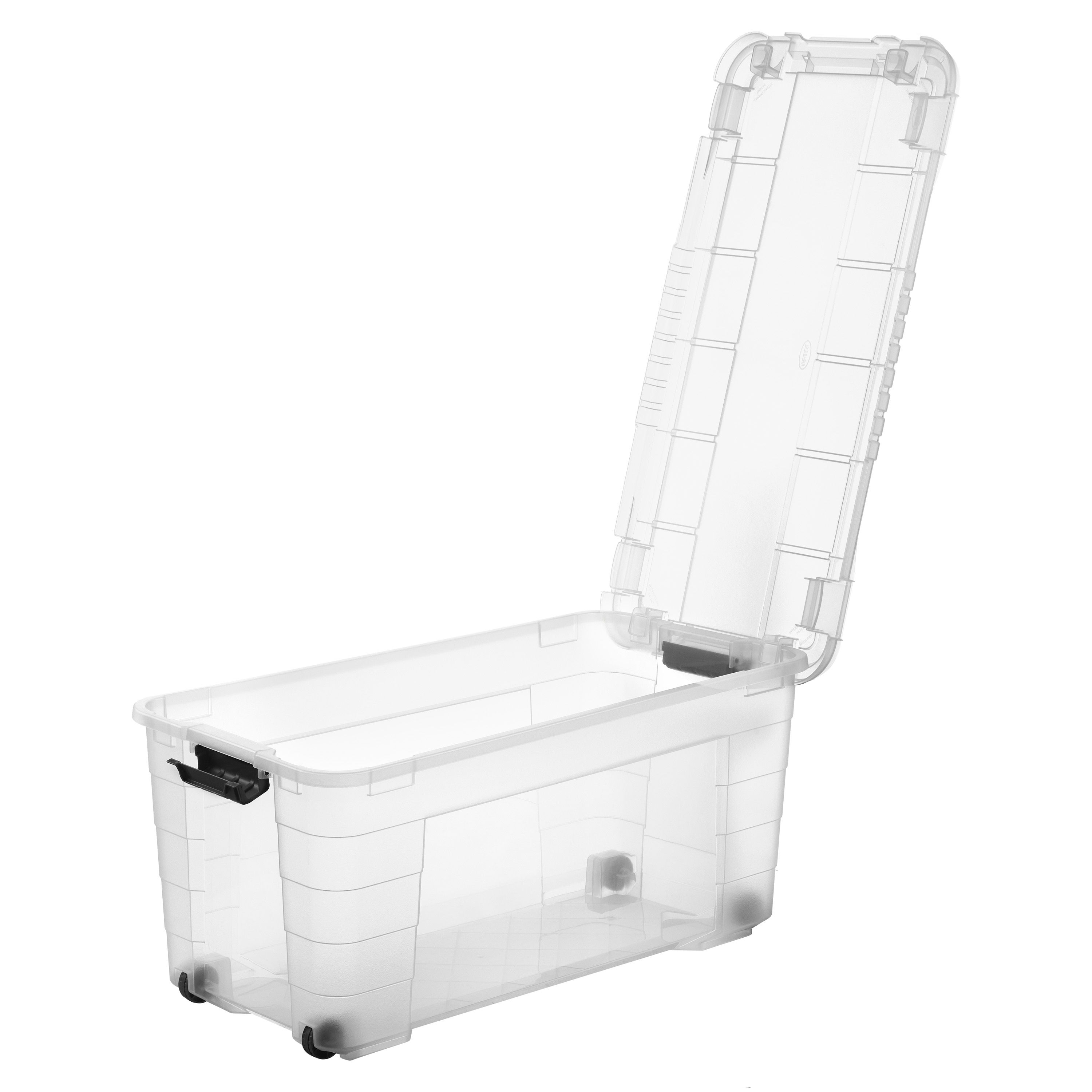Tontarelli Flip & Store 80L Stackable Wheeled Storage box with Lid
