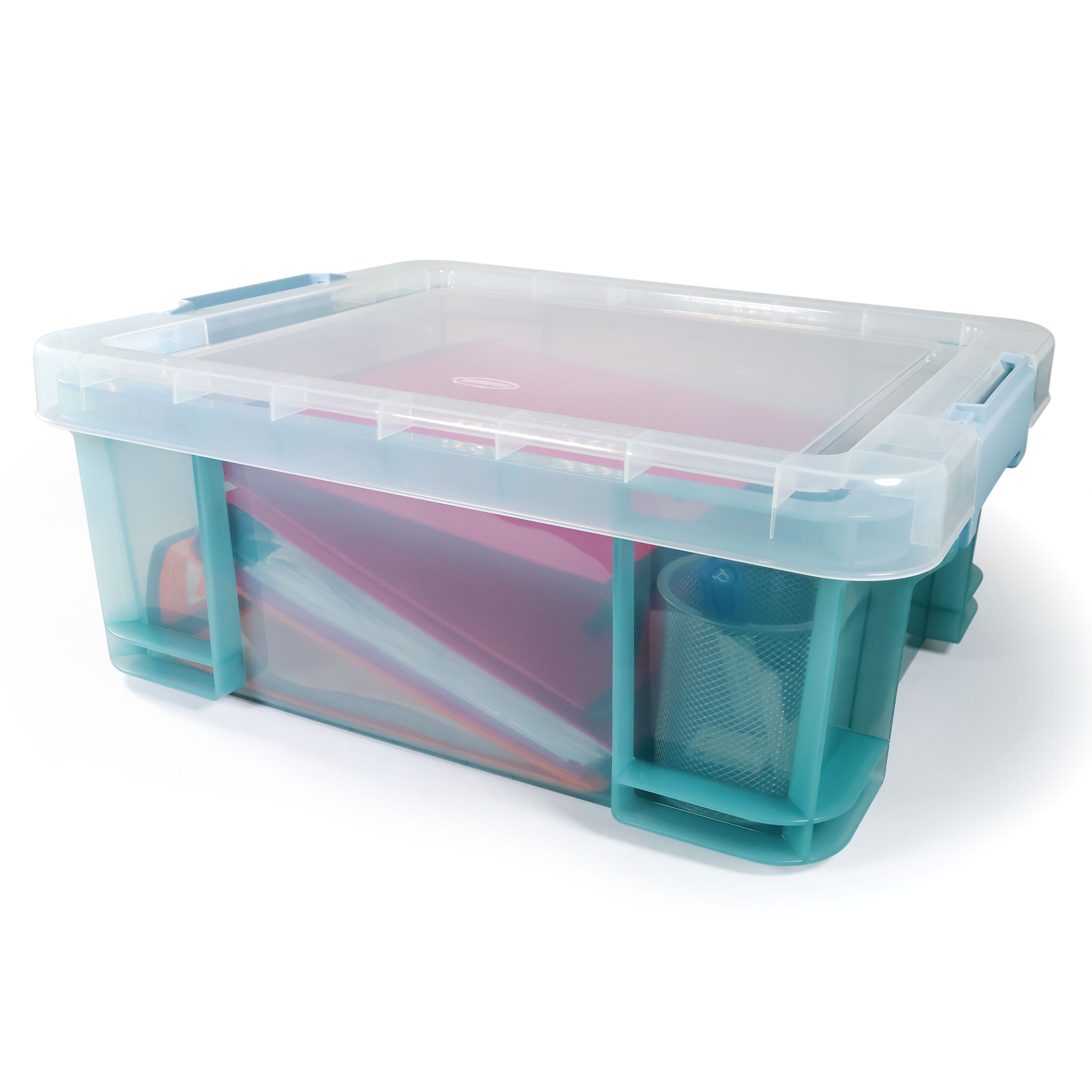 Tontarelli Pro store Heavy duty Blue 18L Medium Plastic Stackable ...