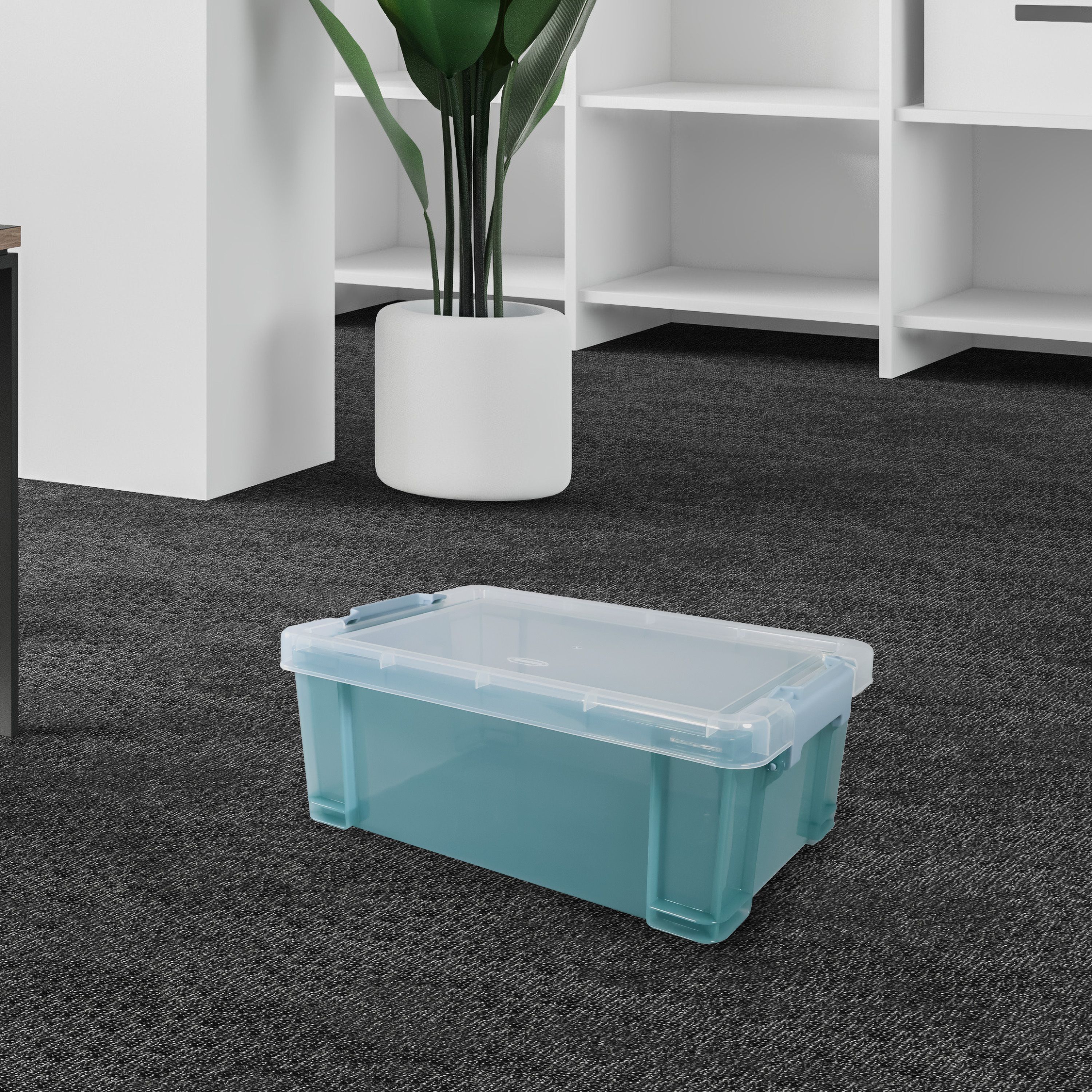 Tontarelli Pro store Heavy duty Blue 9L Small Plastic Stackable Storage ...