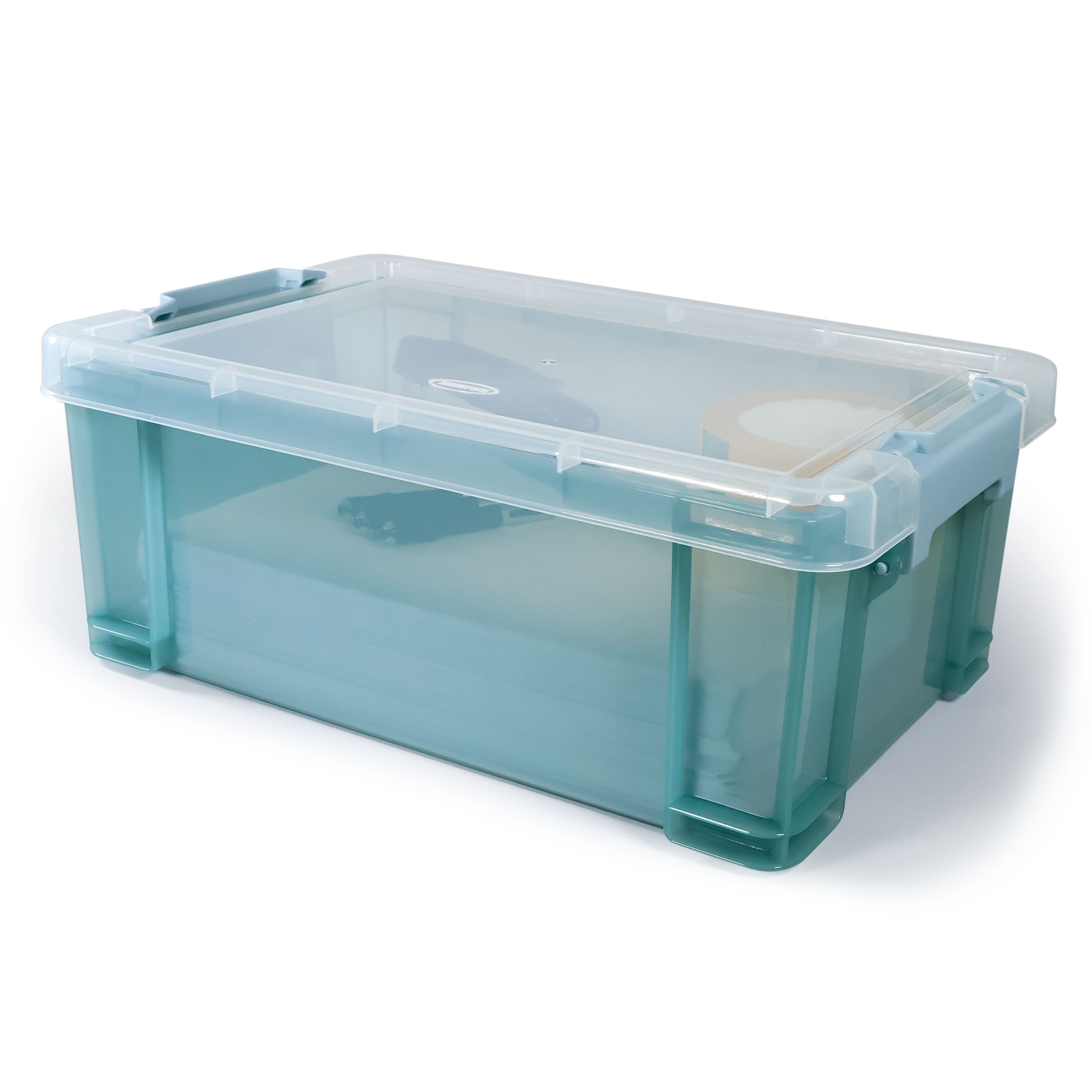 Tontarelli Pro store Heavy duty Blue 9L Small Plastic Stackable Storage ...