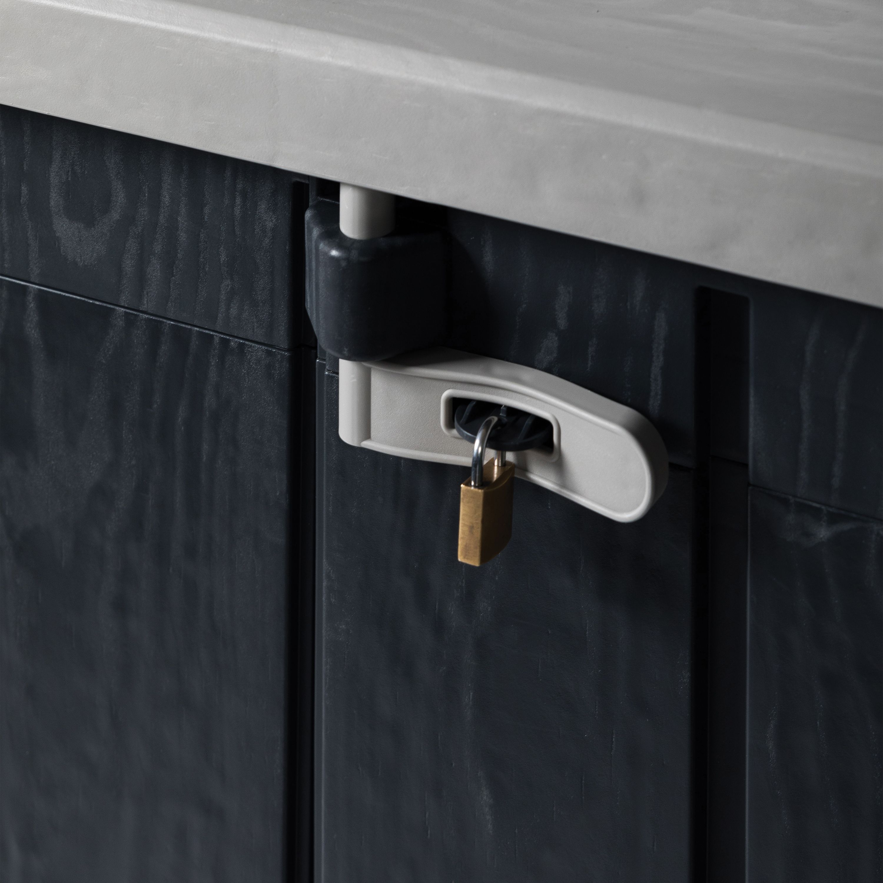 Toomax Stora Way XL Anthracite 1270L Garden storage box (H)1245mm (W)1450mm