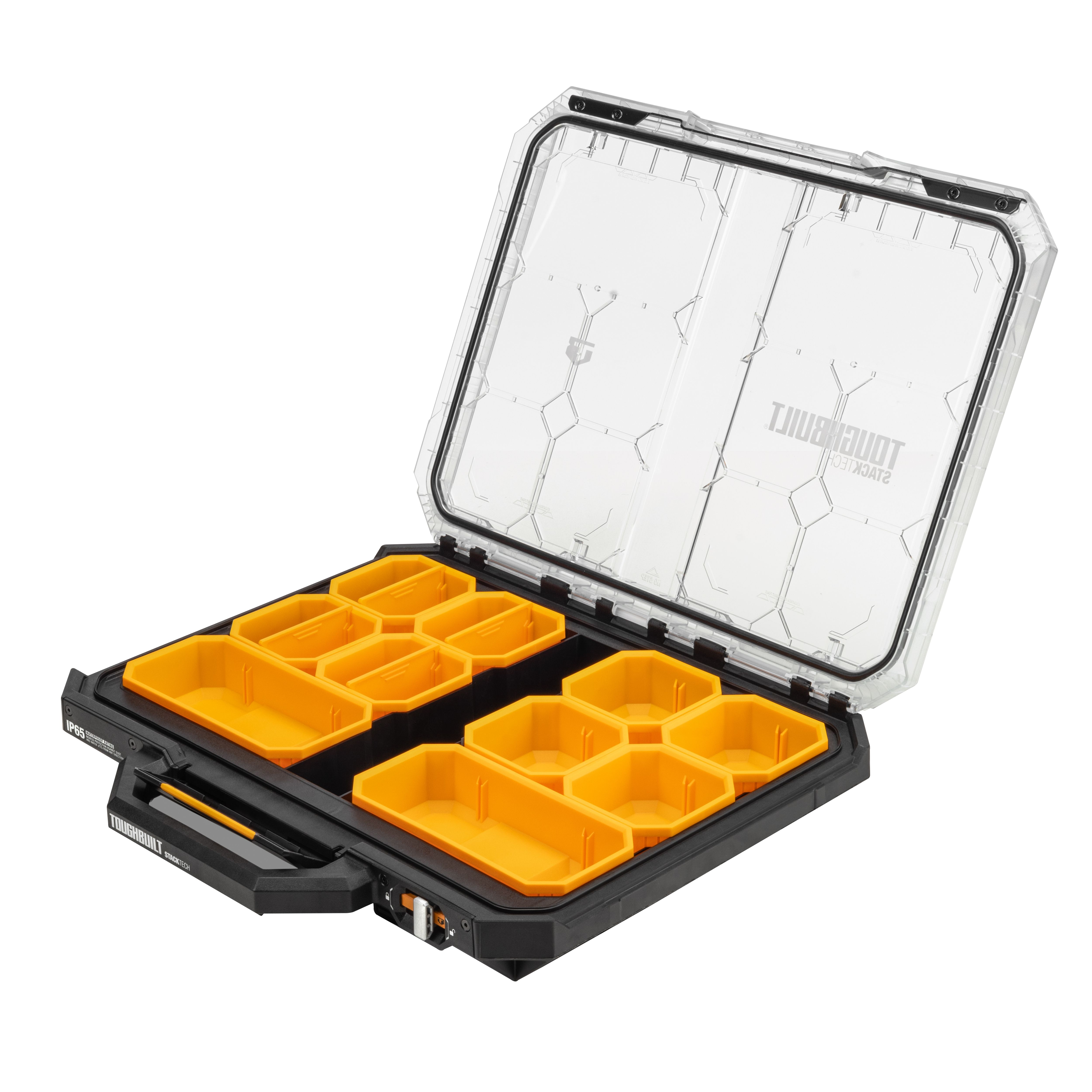 Toughbuilt StackTech Black Organiser with 10 compartments