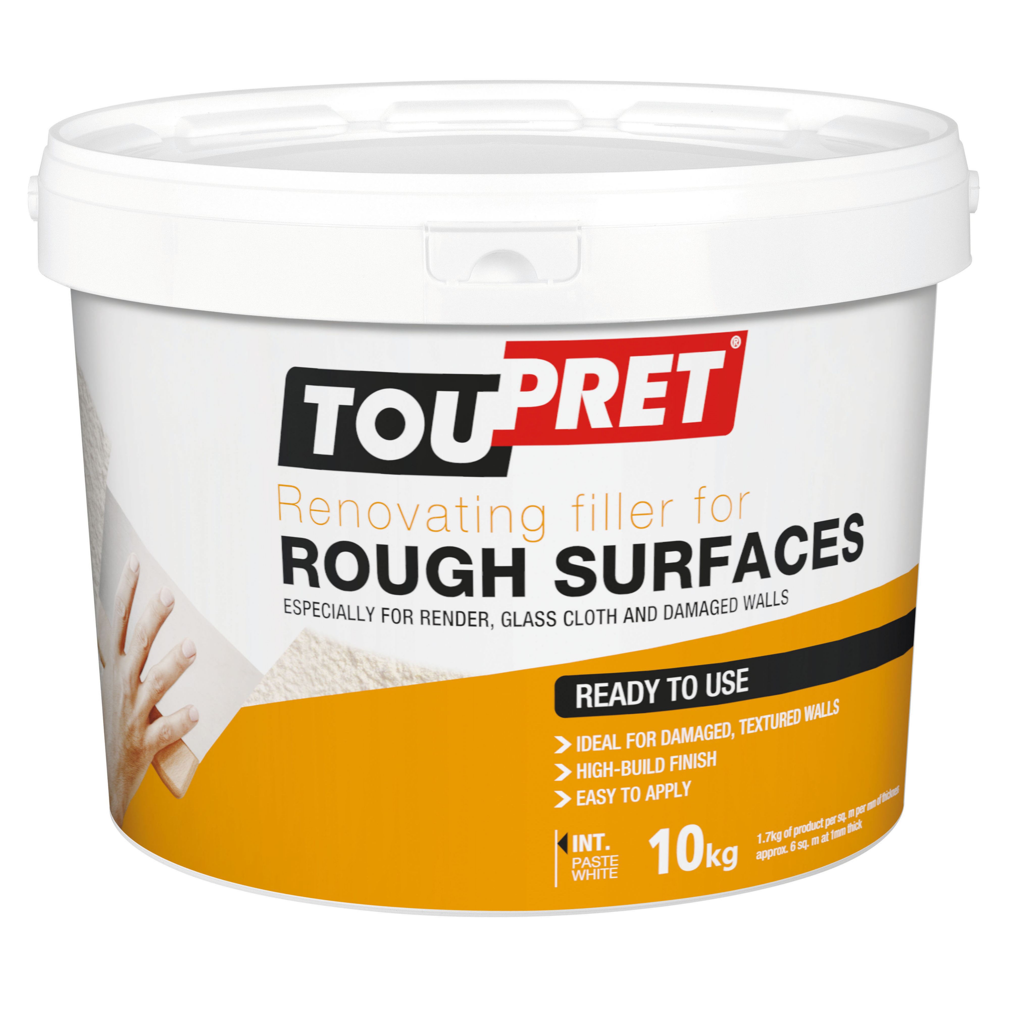 Toupret Rough surface Ready mixed Finishing plaster 10000g Tub