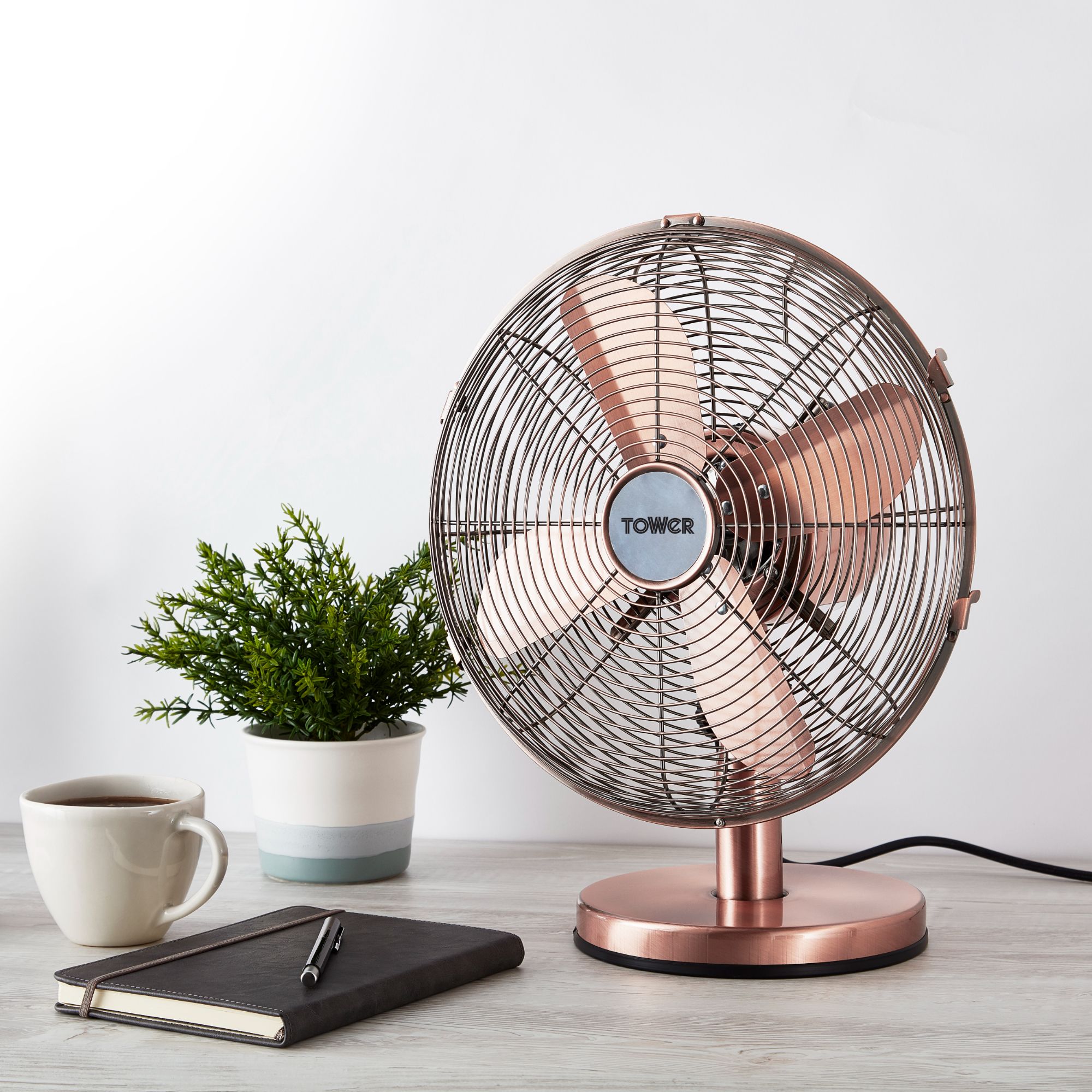 Tower Antique copper 12" 35W Table fan