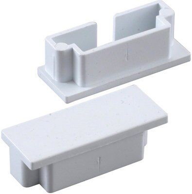 Tower Blue Trunking end cap, Pack of 2