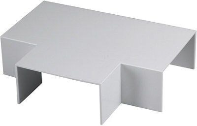 Tower Flat 100mm White Trunking tee