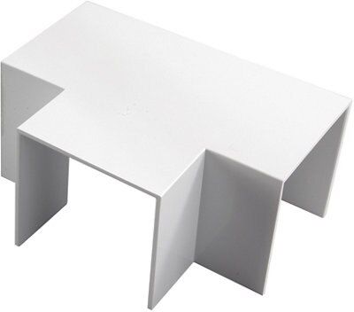 Tower Flat 50mm White Trunking tee